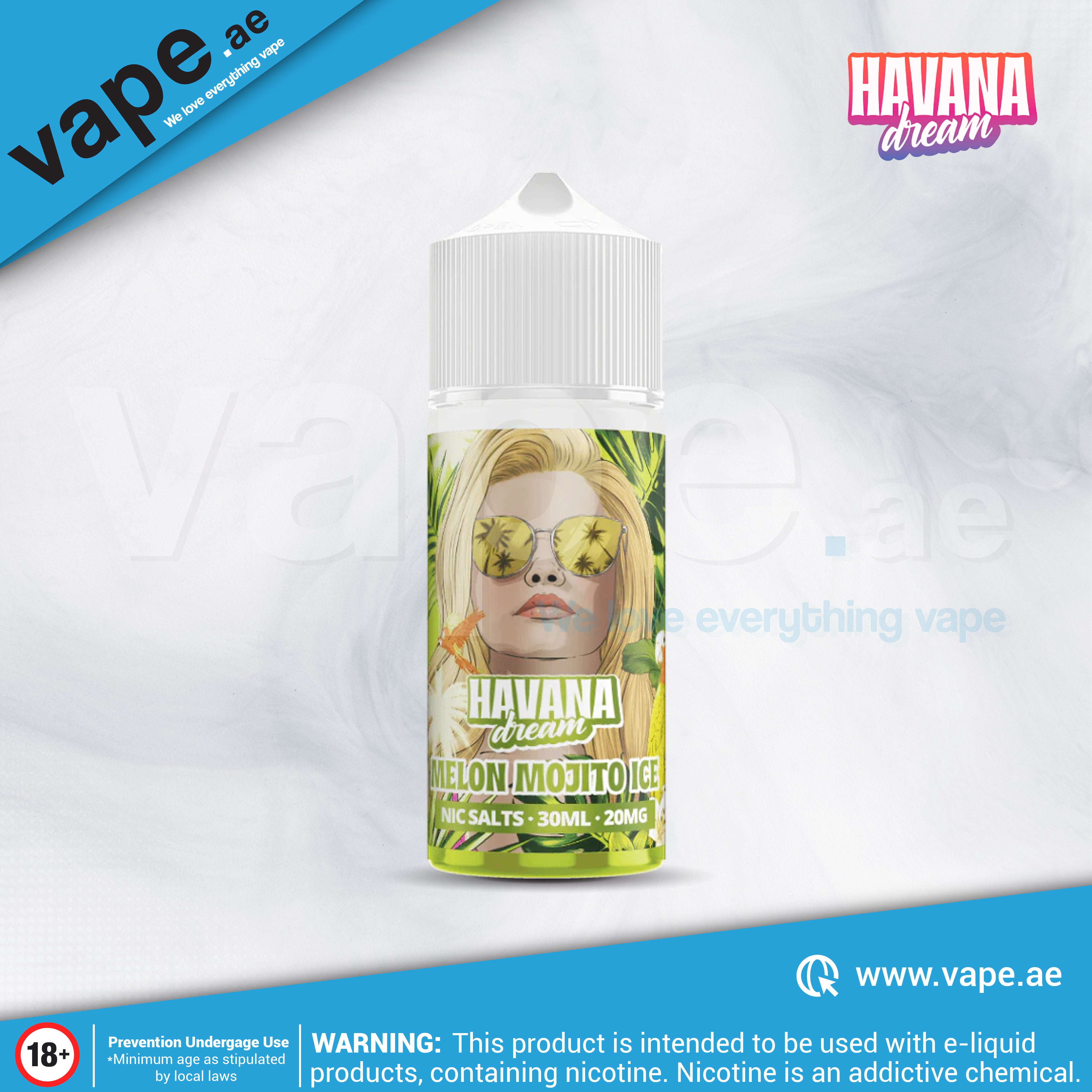 Melon Mojito Ice 20mg 30ml By Havana Dream – Vape.ae