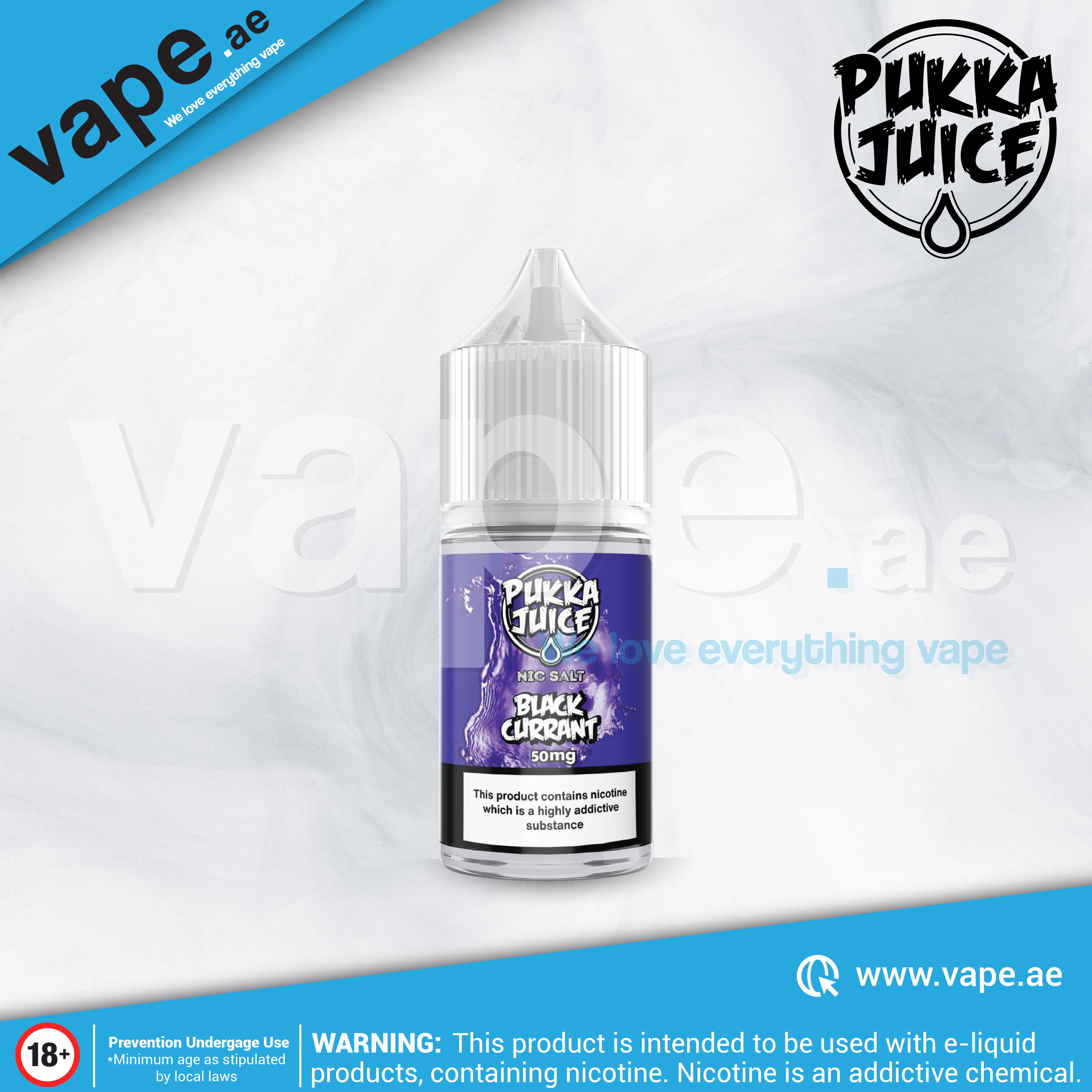 Blackcurrant 50mg 30ml by Pukka Juice (Expired) – Vape.ae