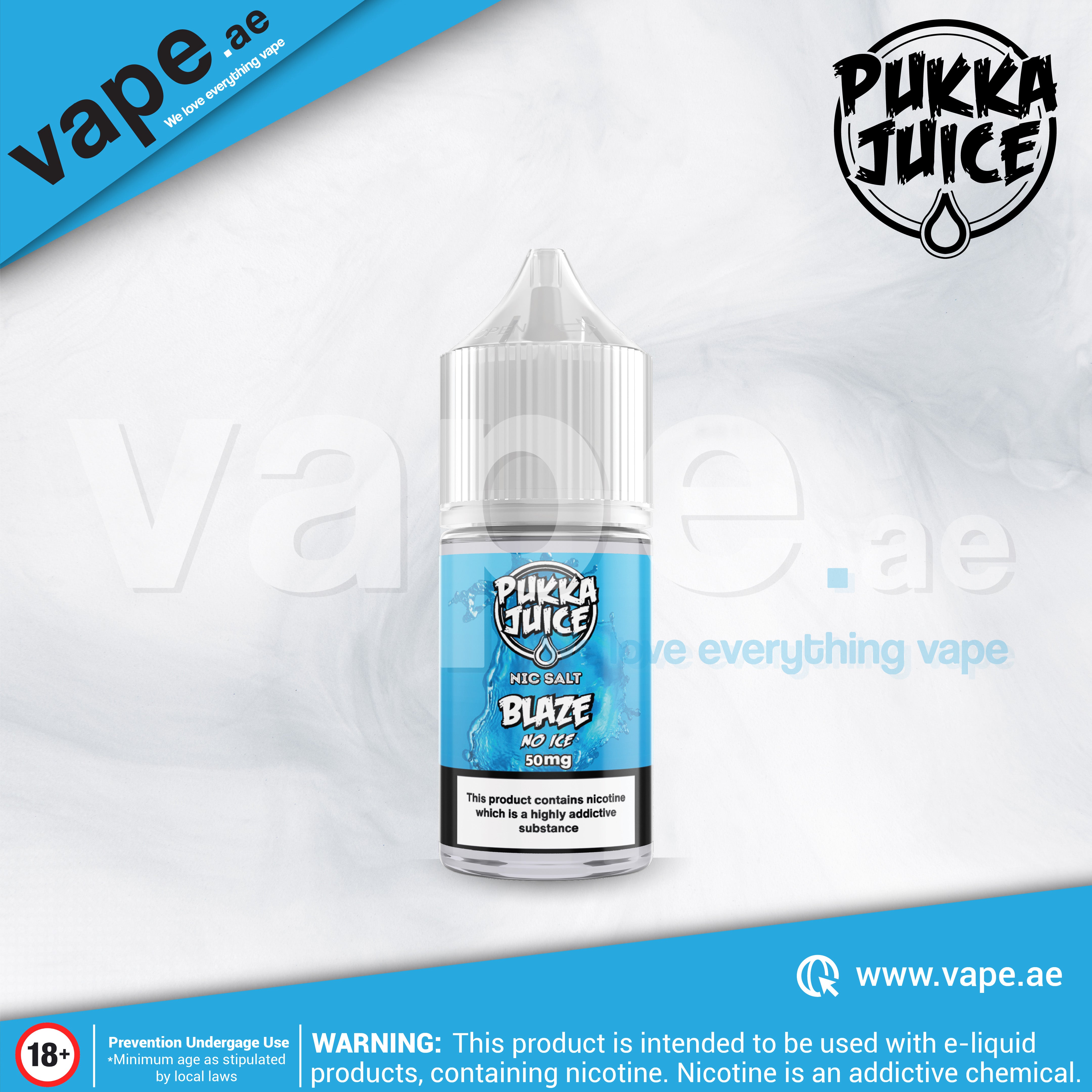 Blaze no Ice 50mg 30ml by Pukka Juice – Vape.ae