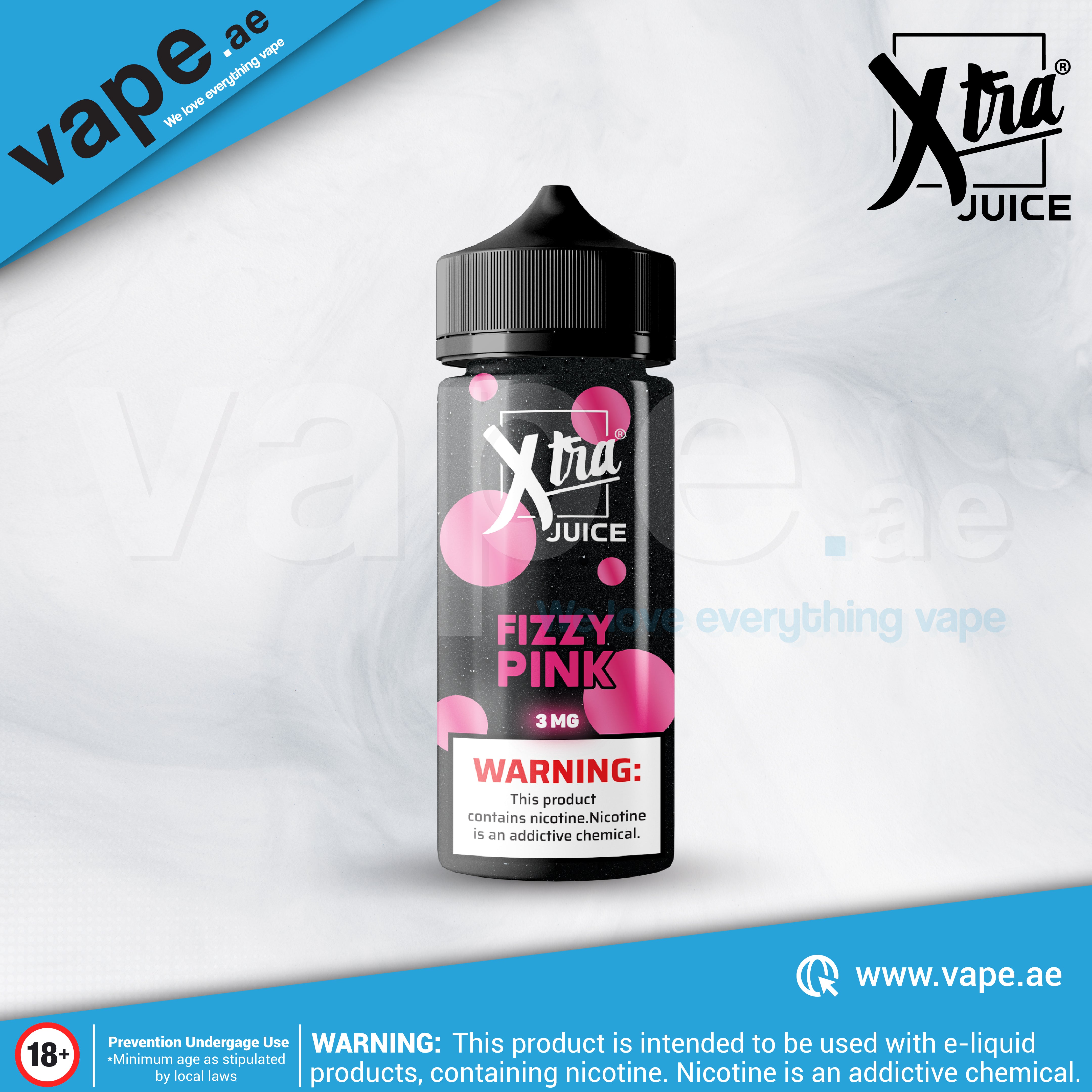 Fizzy Pink 3mg 100ml By Xtra Juice – Vape.ae