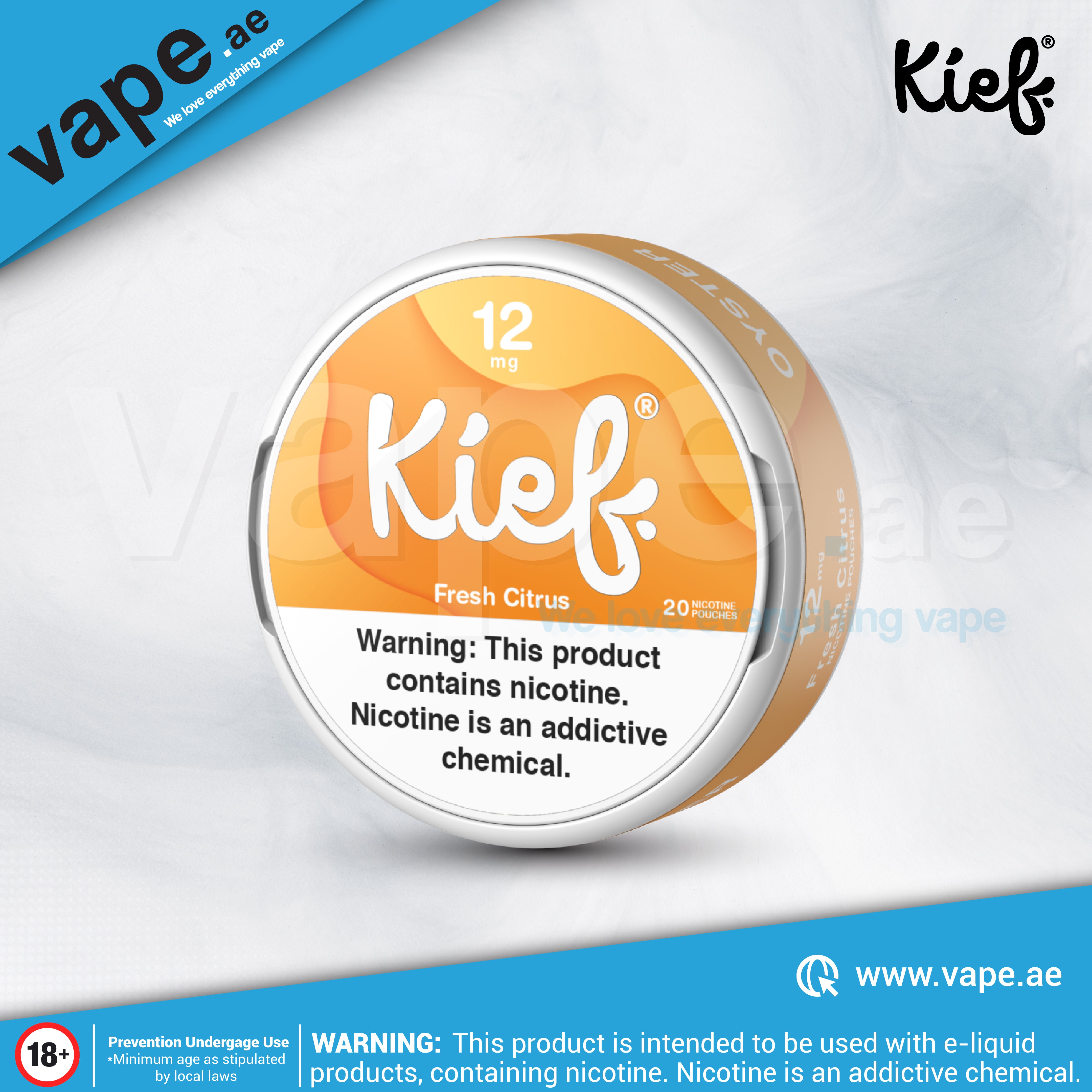 Fresh Citrus 12mg Nicotine Pouch / Snus By Kief – Vape.ae