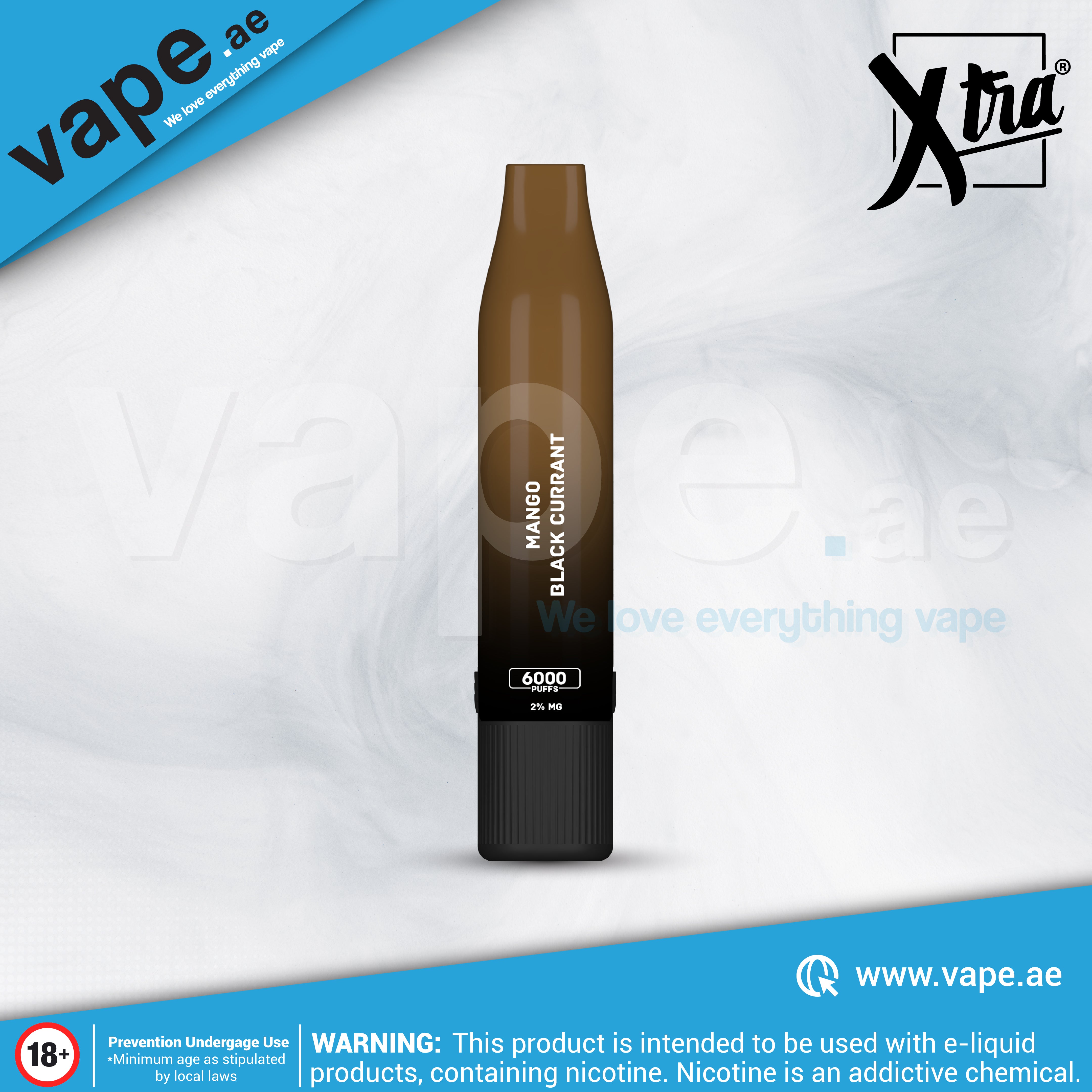 Mango Blackcurrant 20mg 6000 Puffs By XTRA – Vape.ae