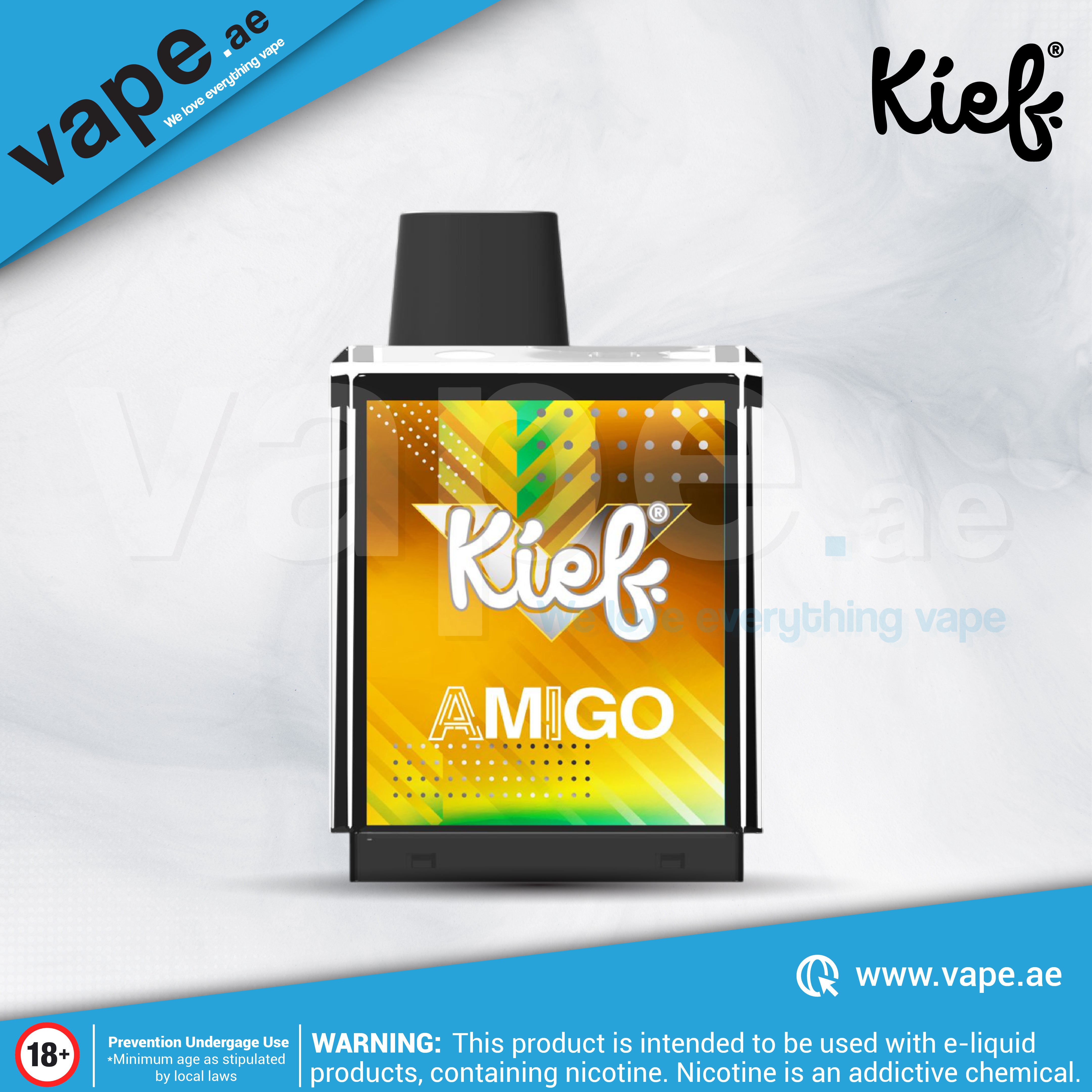 Mango Ice 20mg 8000 Puffs Pod By Kief Amigo – Vape.ae