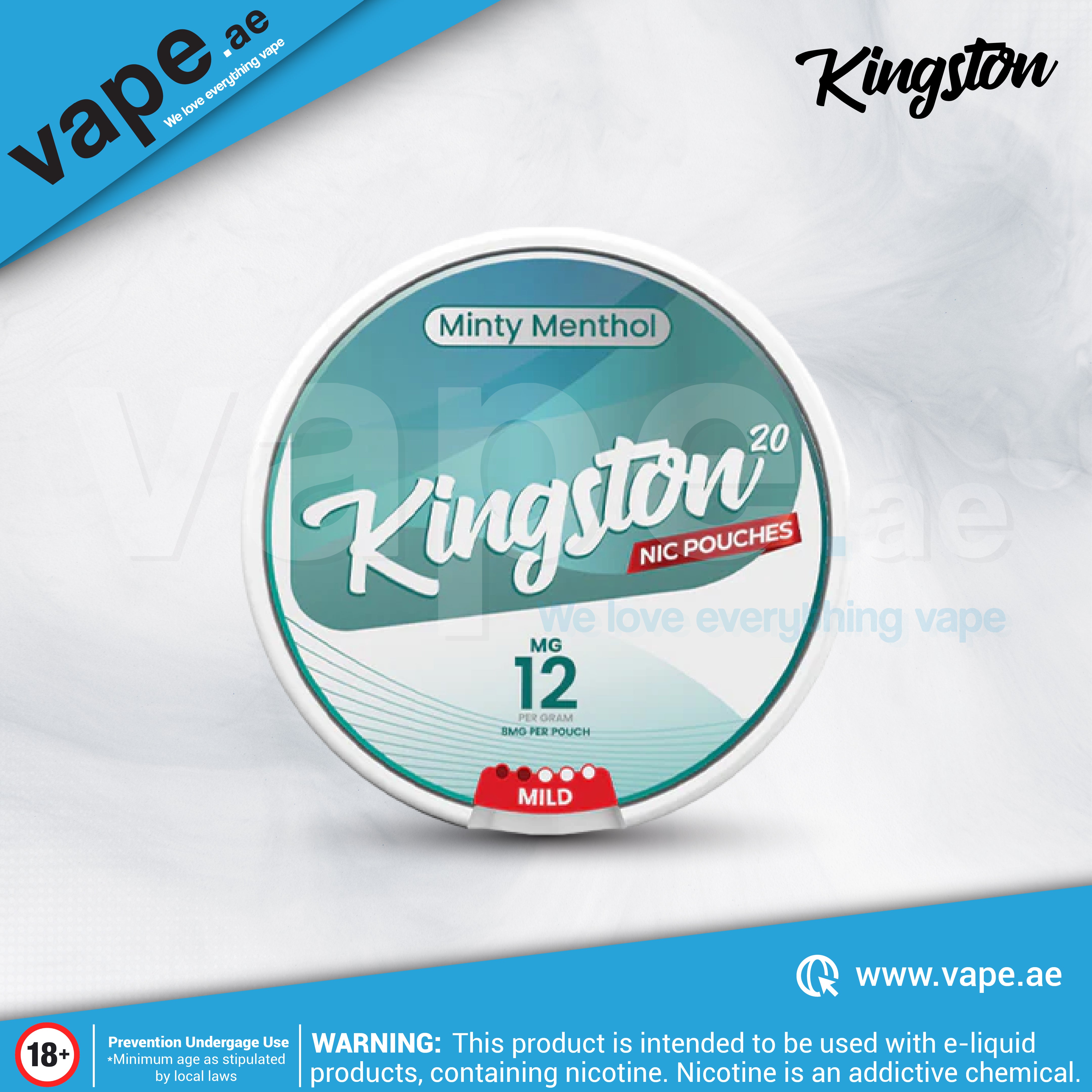 Minty Menthol 12mg Nicotine Pouch / Snus By Kingston – Vape.ae