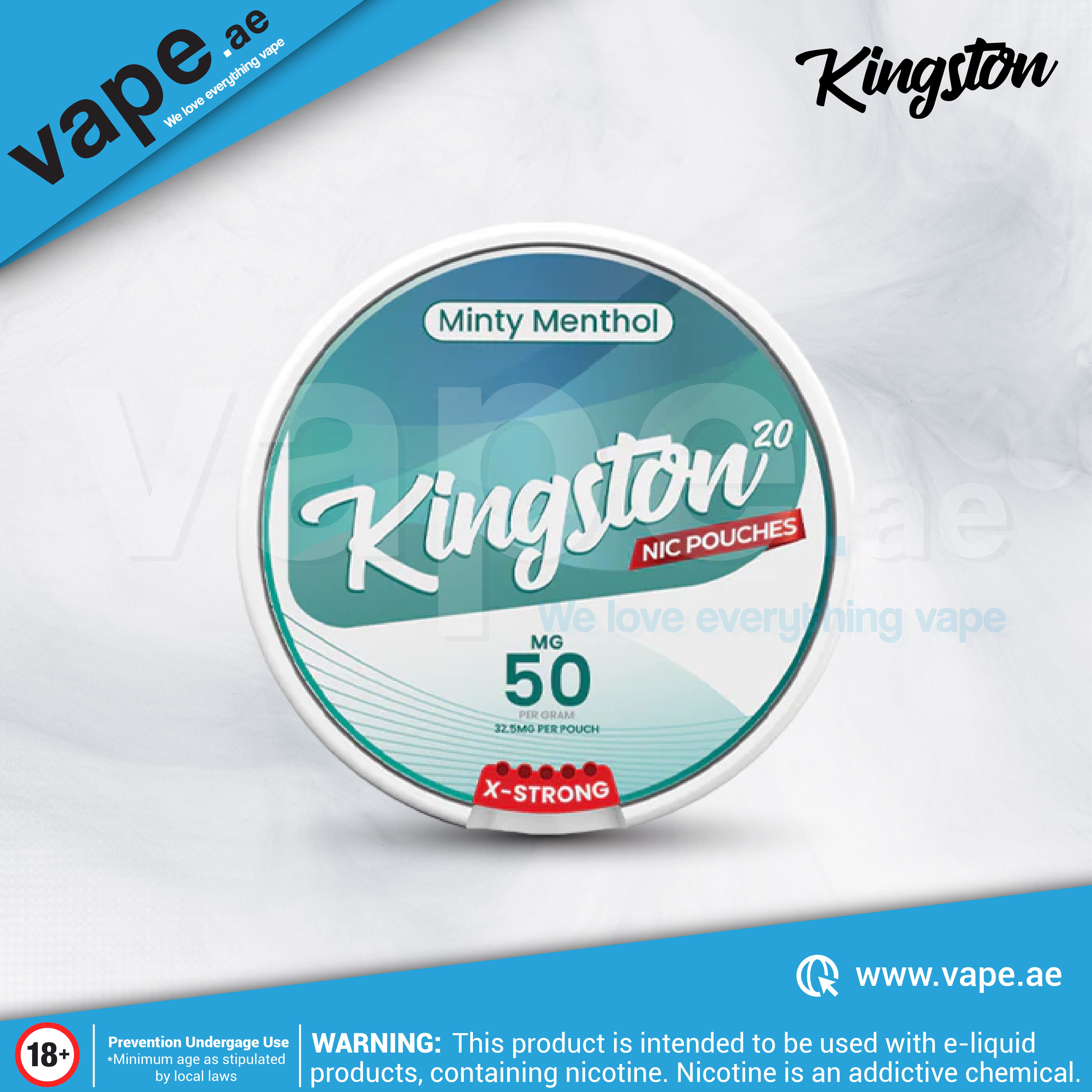Minty Menthol 50mg Nicotine Pouch / Snus By Kingston – Vape.ae