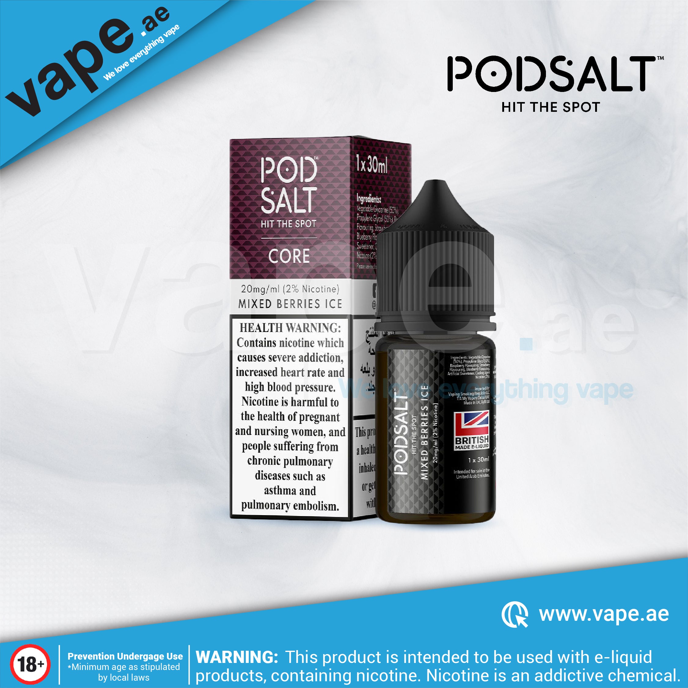 Mixed Berries Ice by Pod Salt Core 20mg 30ml – Vape.ae