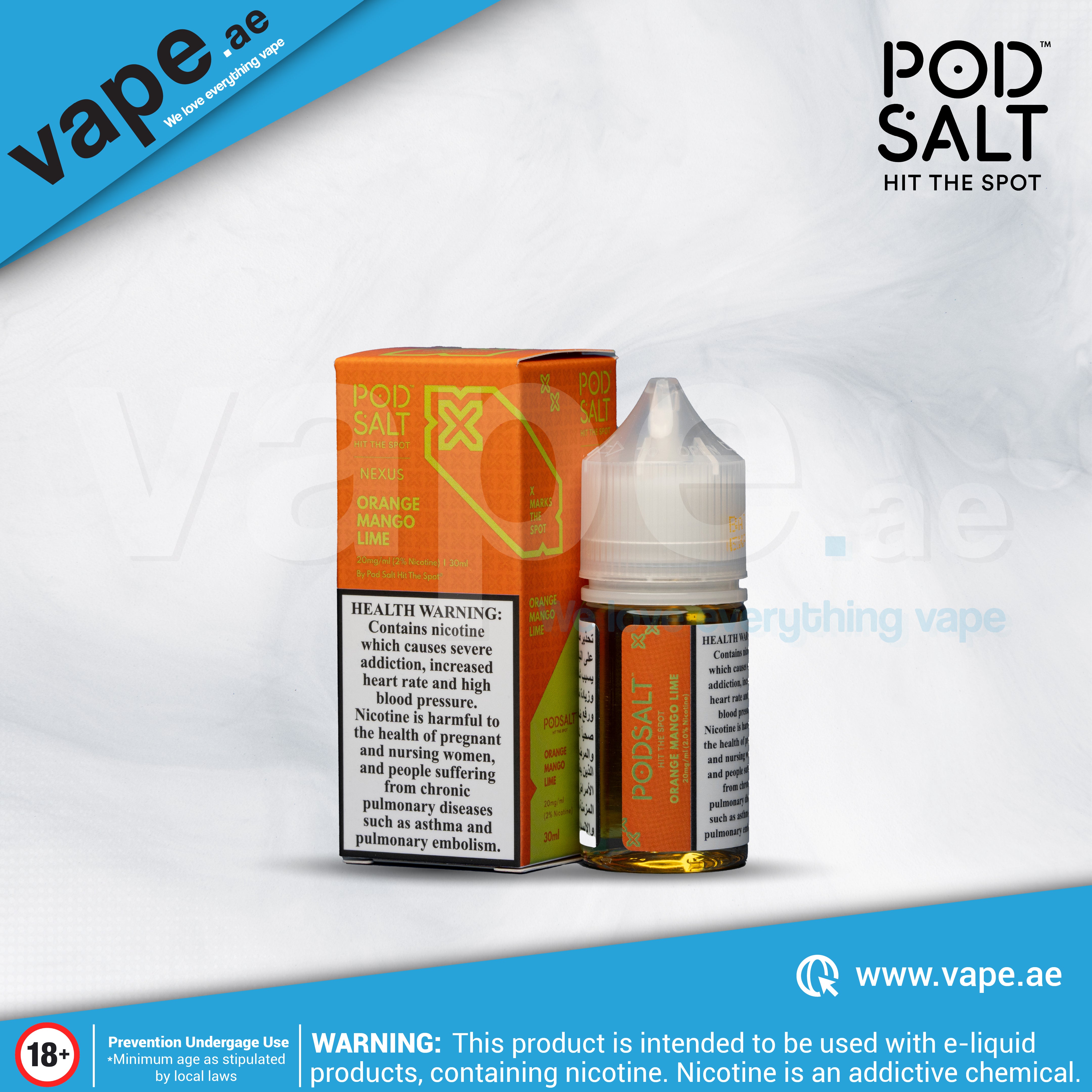 Orange Mango Lime 20mg 30ml By Pod Salt Nexus – Vape.ae