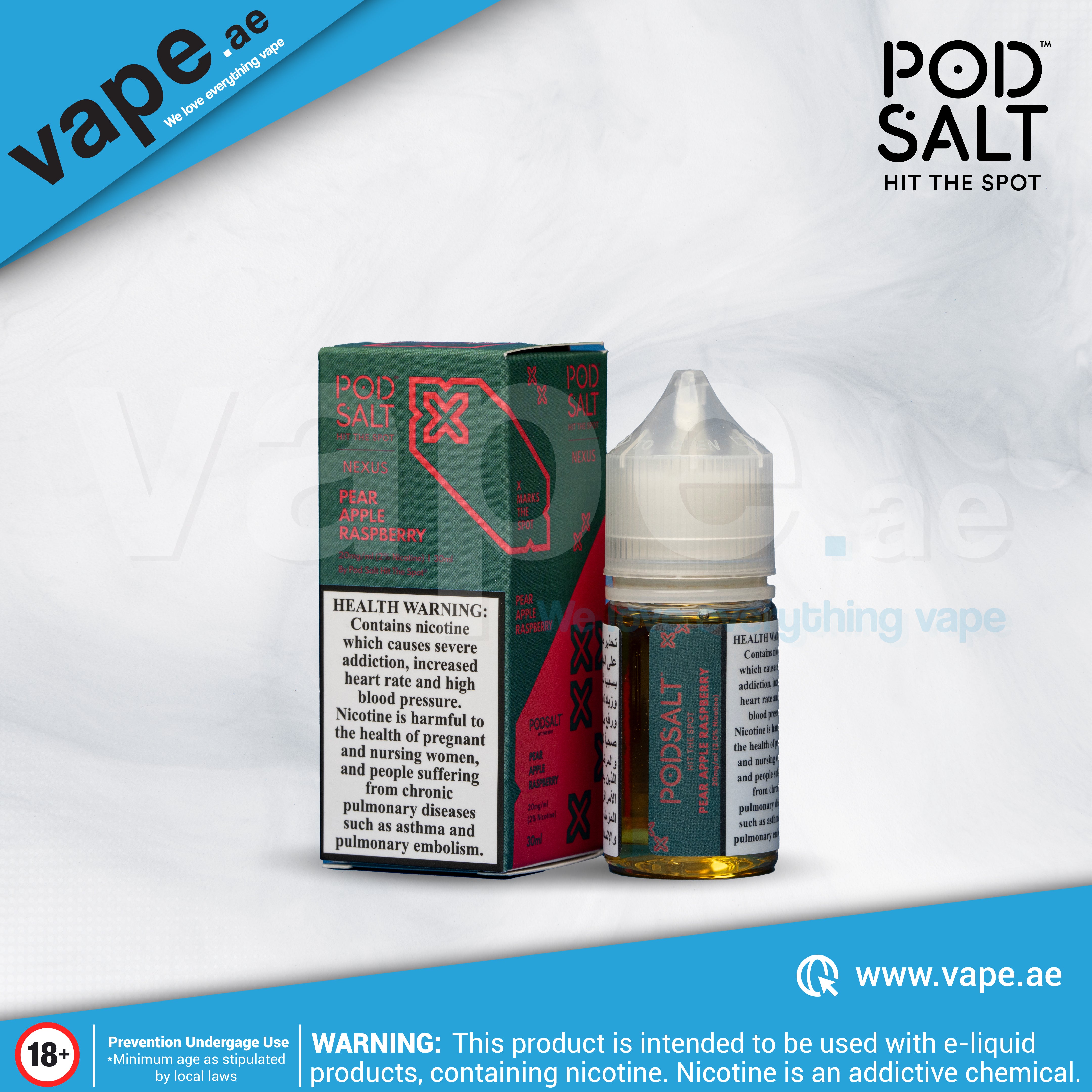 Pear Apple Raspberry 20mg 30ml By Pod Salt Nexus – Vape.ae
