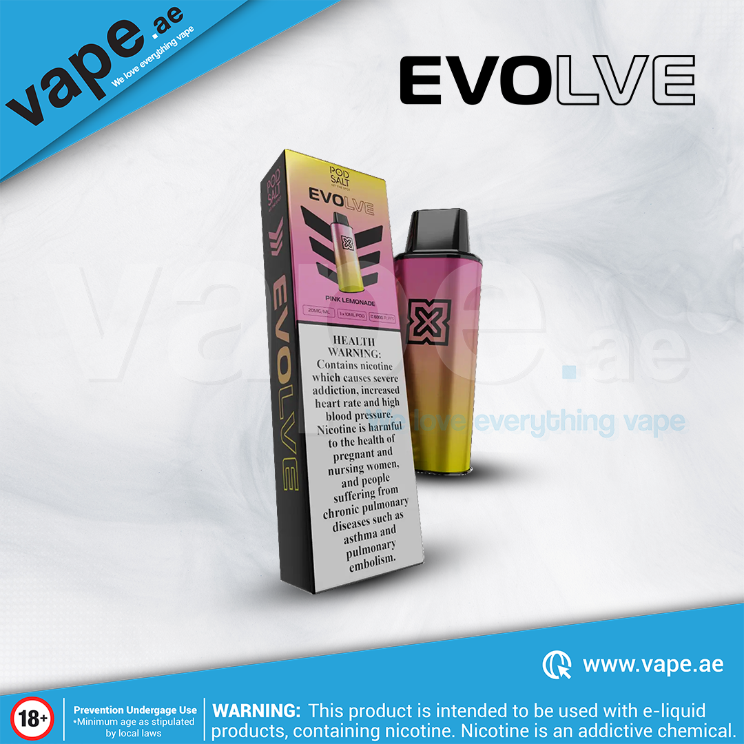 Pink Lemonade 20mg 6000 Puffs (Closed Pods) by Pod Salt Evolve – Vape.ae
