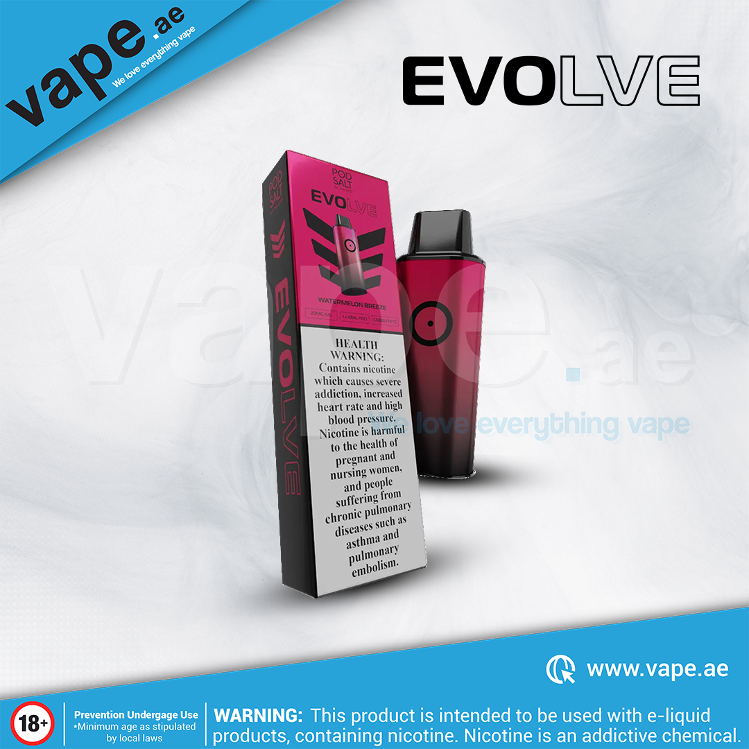 Watermelon Breeze 20mg 6000 Puffs (Closed Pods) by Pod Salt Evolve ...