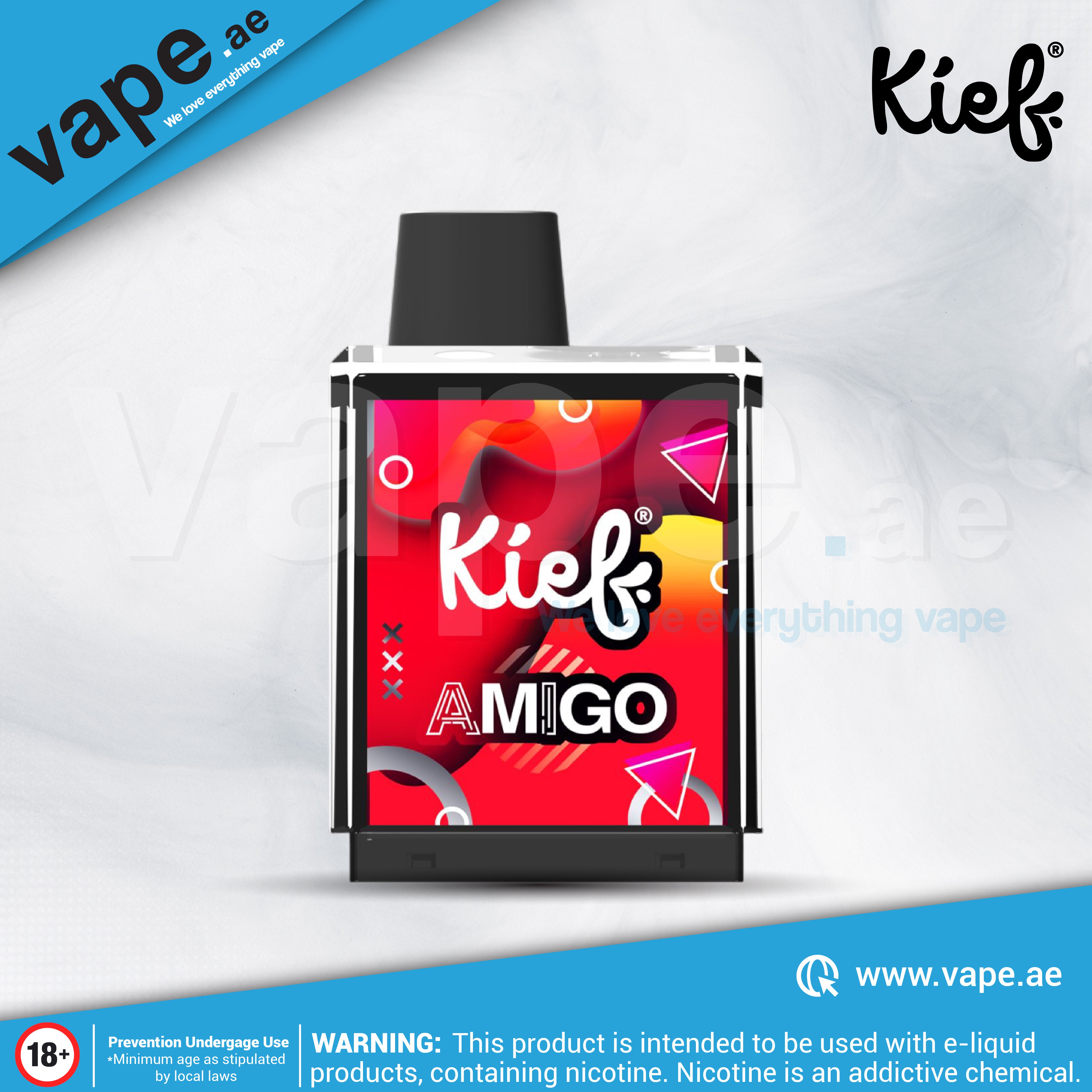Watermelon Ice 20mg 8000 Puffs Pod By Kief Amigo – Vape.ae