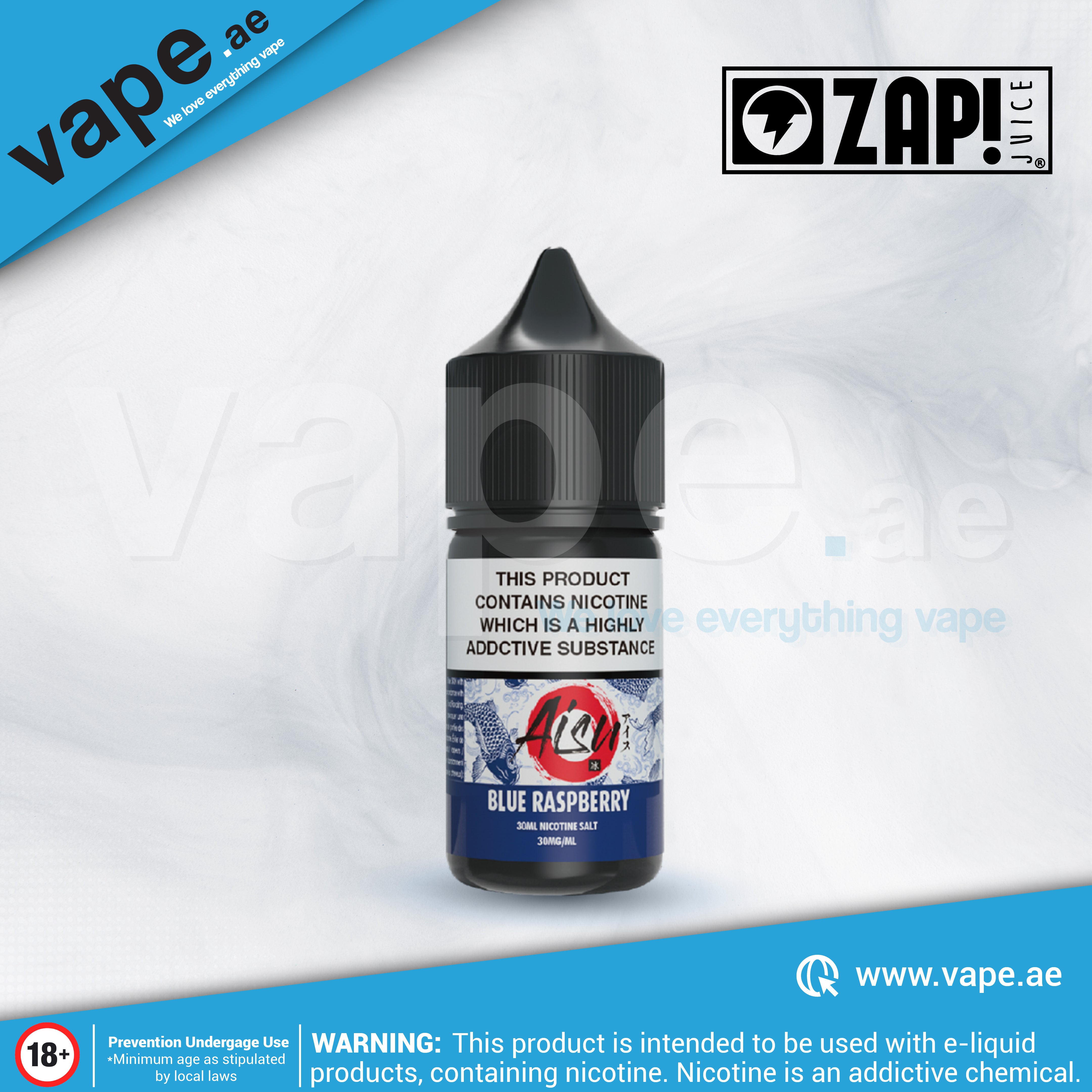 Blue Raspberry Aisu by Zap Juice 30mg 30ml – Vape.ae