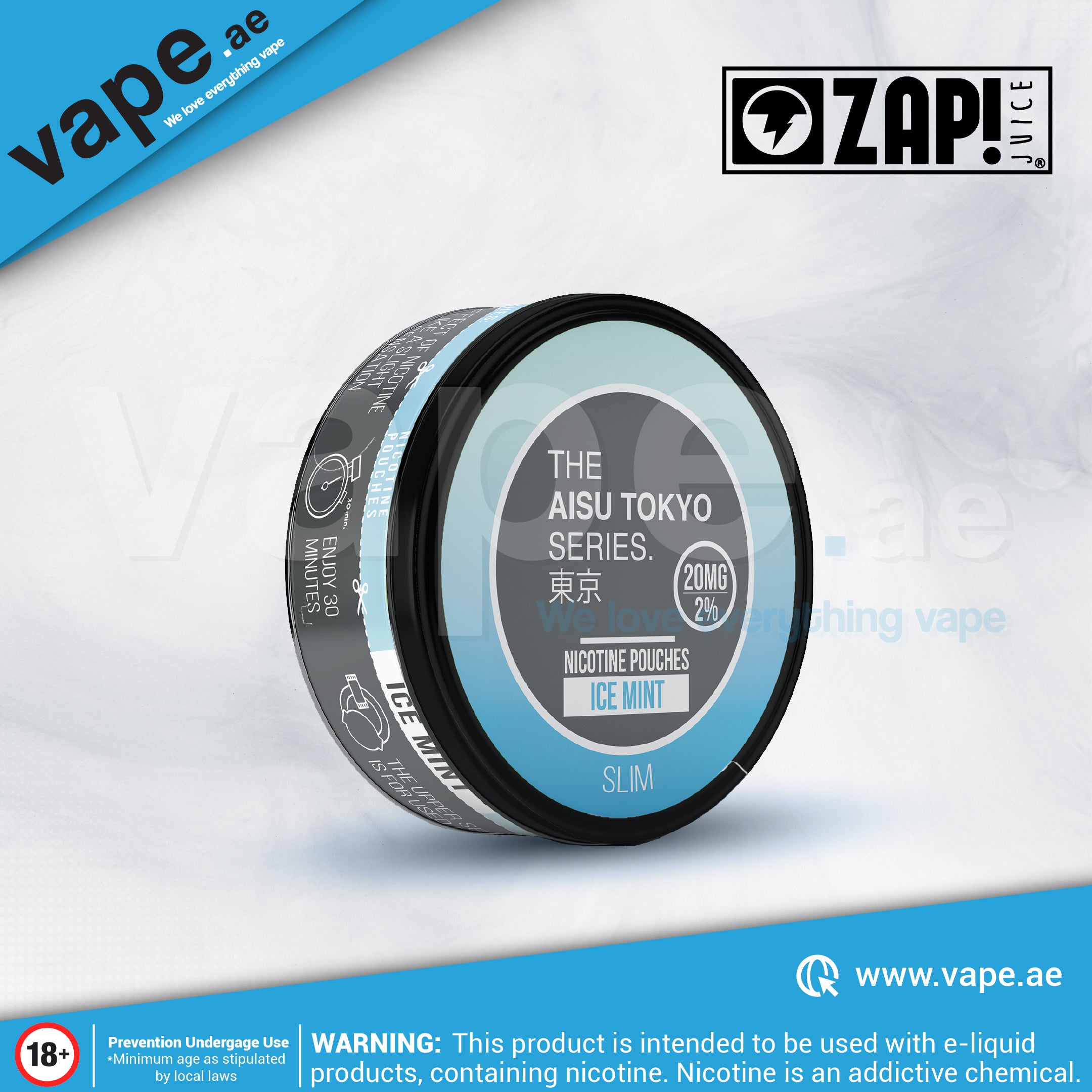 Ice Mint 20mg Nicotine Pouch/SNUS by The Aisu Tokyo Series (Expired ...
