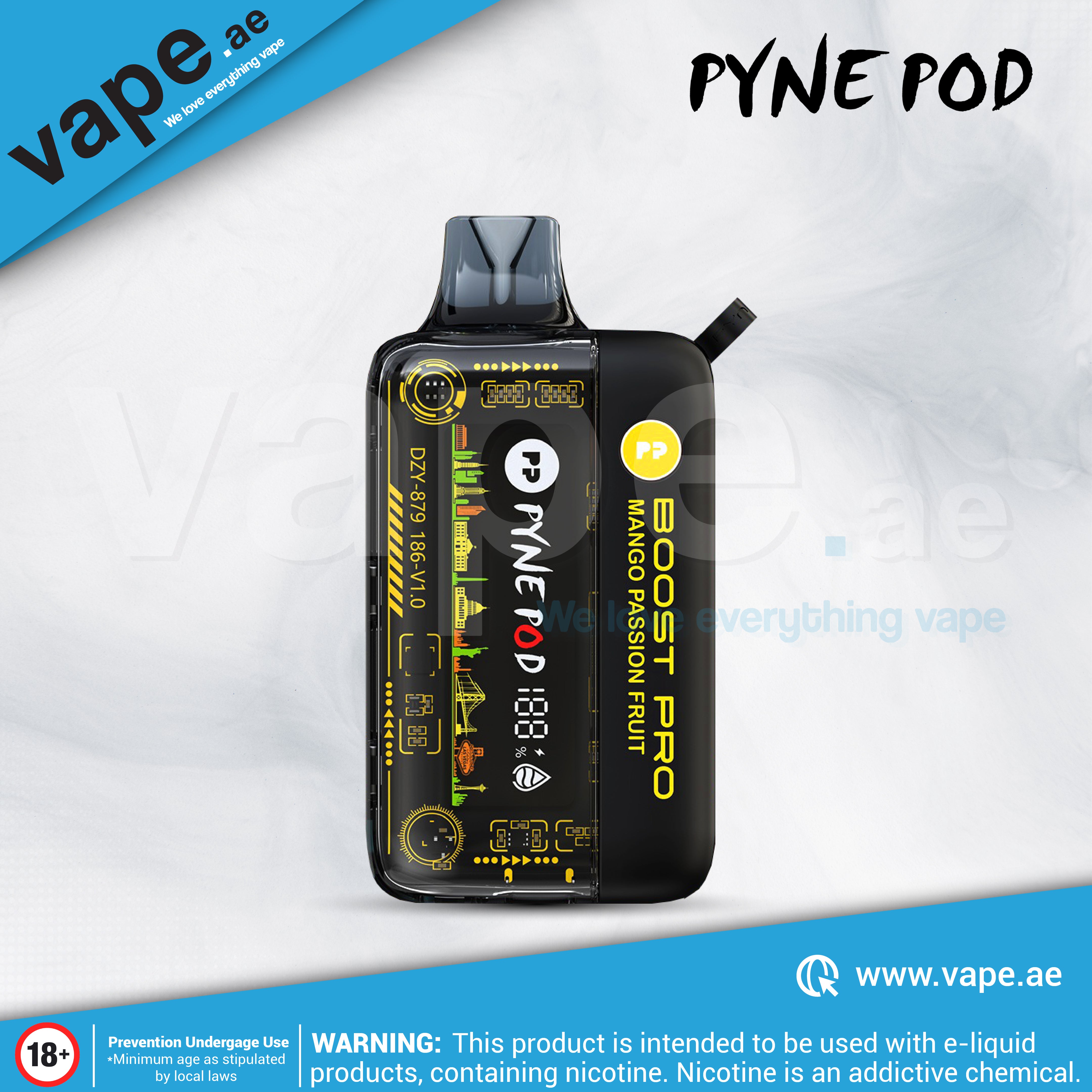 Mango Passion Fruit 50mg 20000 Puffs by Pyne Pod Boost Pro – Vape.ae