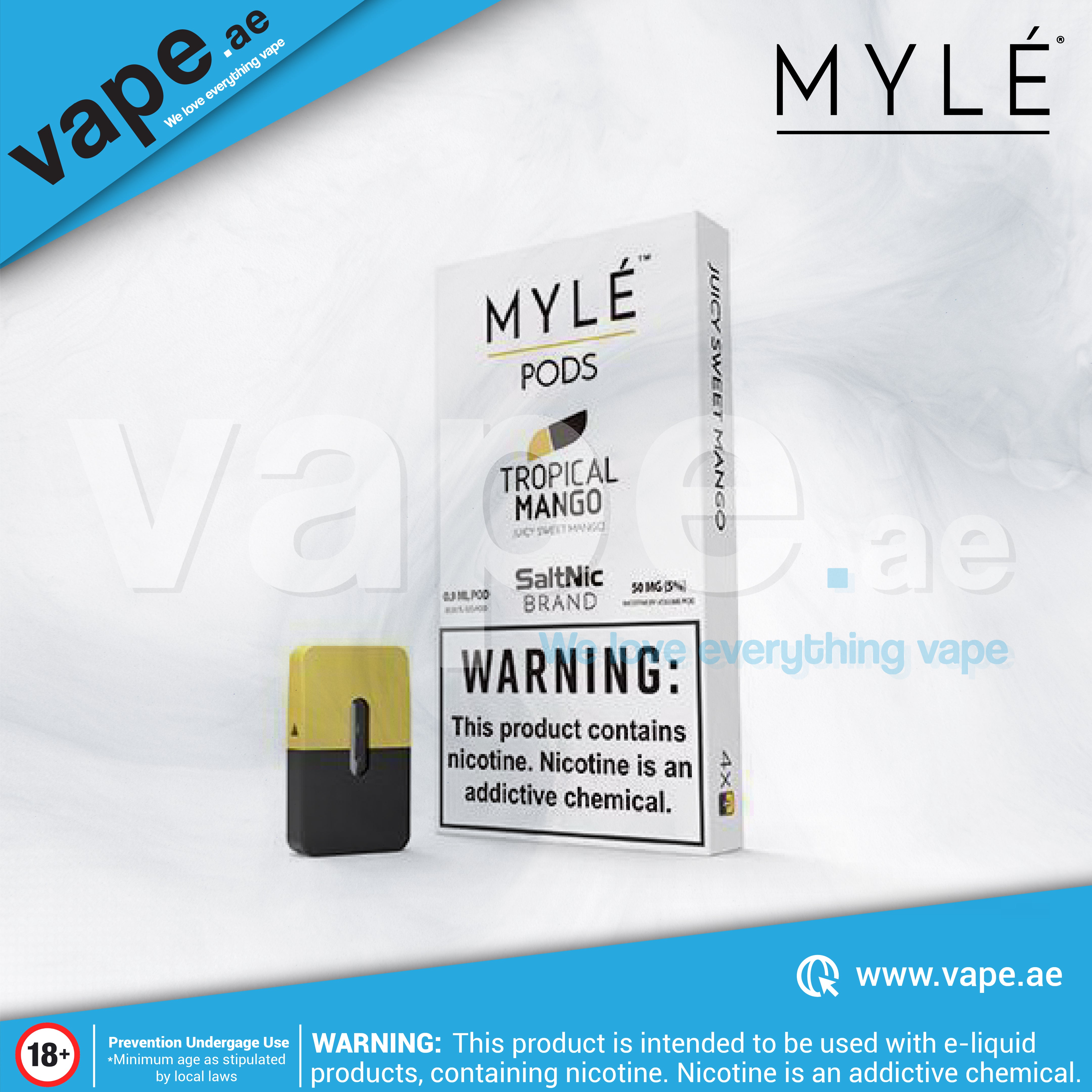 Tropical Mango 50mg by Myle Pods V3 (Expired) – Vape.ae