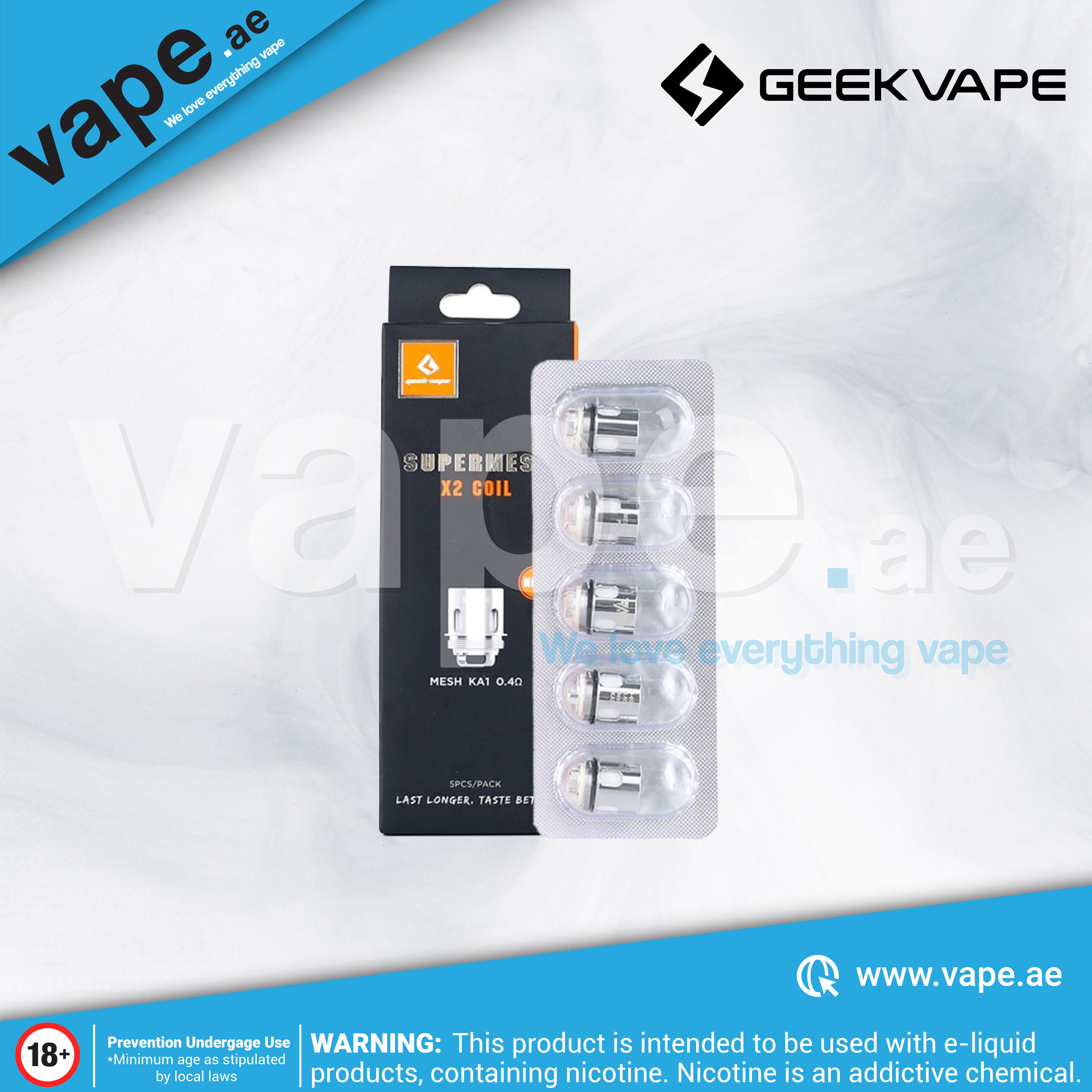Supermesh X2 Coil 0.4ohm by GeekVape – Vape.ae