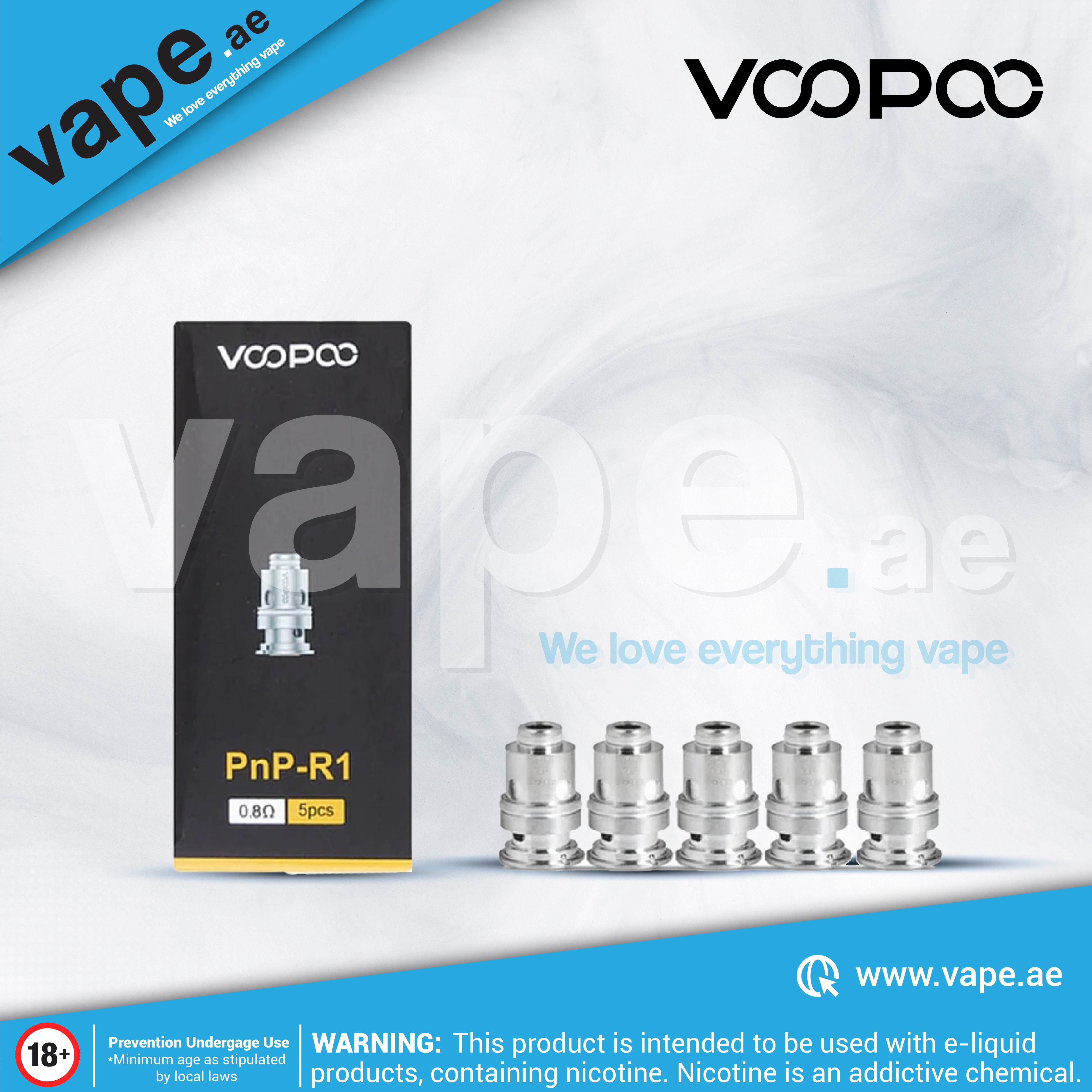 PnP Replacement Coil R1 0.8ohm ( 1 PC ) by Voopoo – Vape.ae