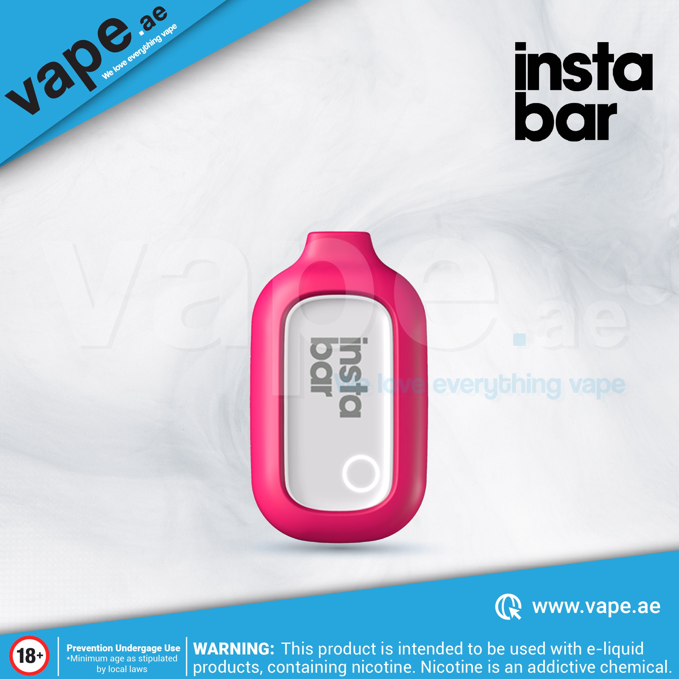 Cherry Ice 20mg 5000 Puffs by Insta Bar Rechargeable – Vape.ae