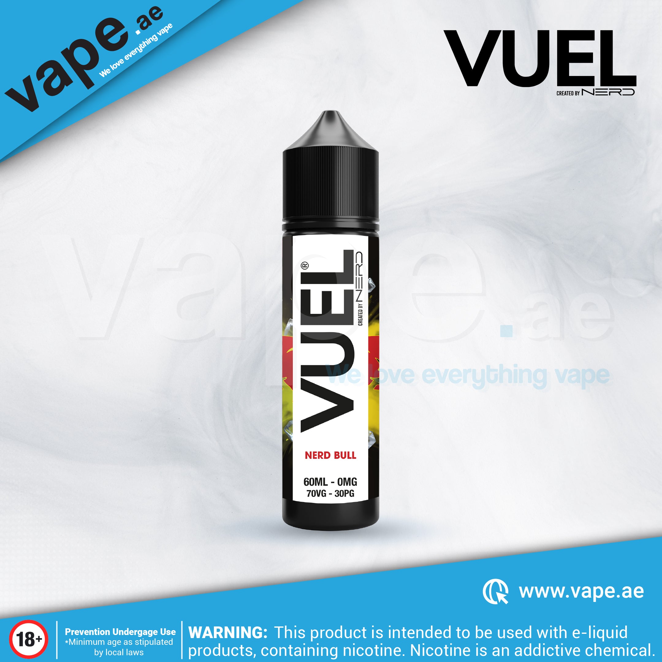 Nerd Bull 3mg 60ml by Vuel – Vape.ae